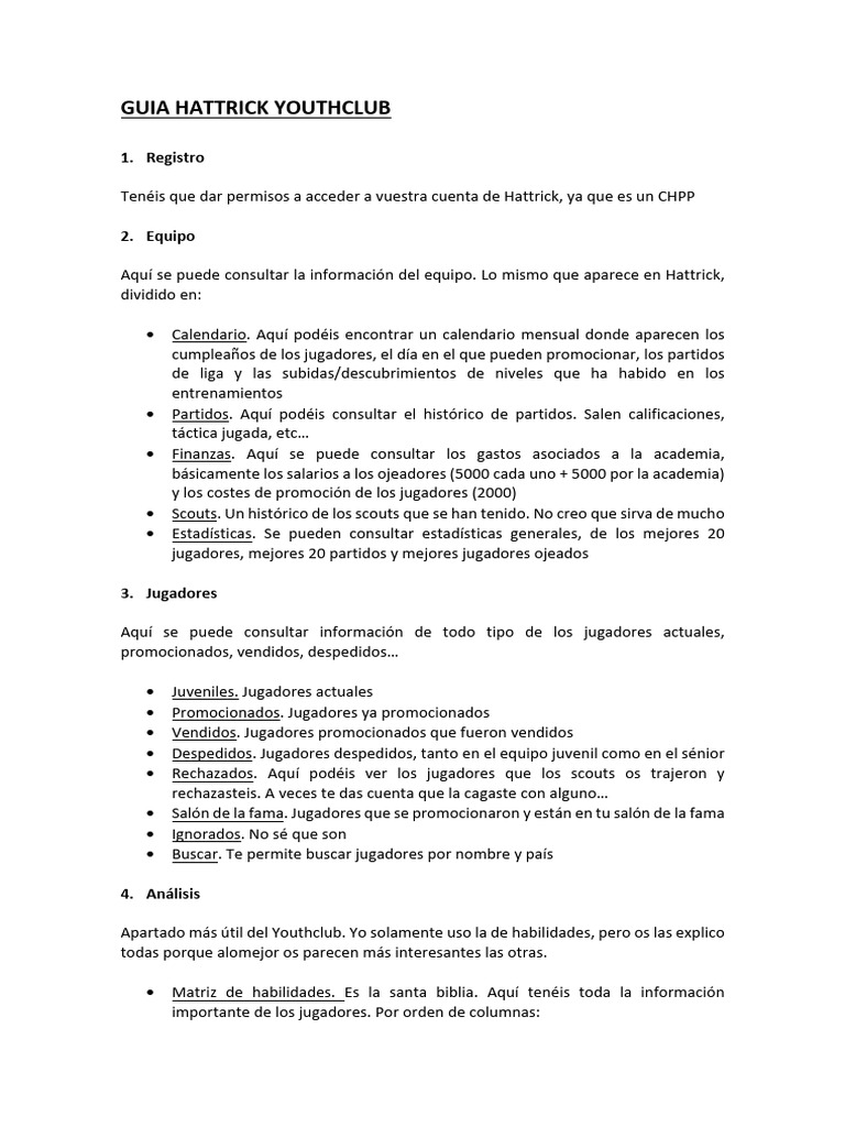 Guia Hattrick Youthclub | PDF | Color