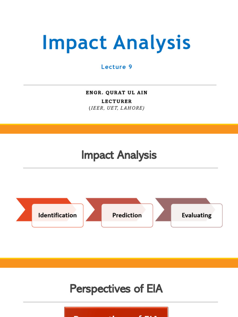 Impact Analysis Methods in EIA | PDF | Climate Change Mitigation ...