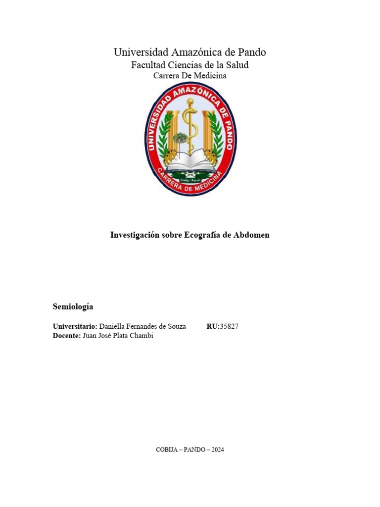 Trabajo Eco Semio Abdomen - Dani | PDF | Ultrasonido médico | Abdomen