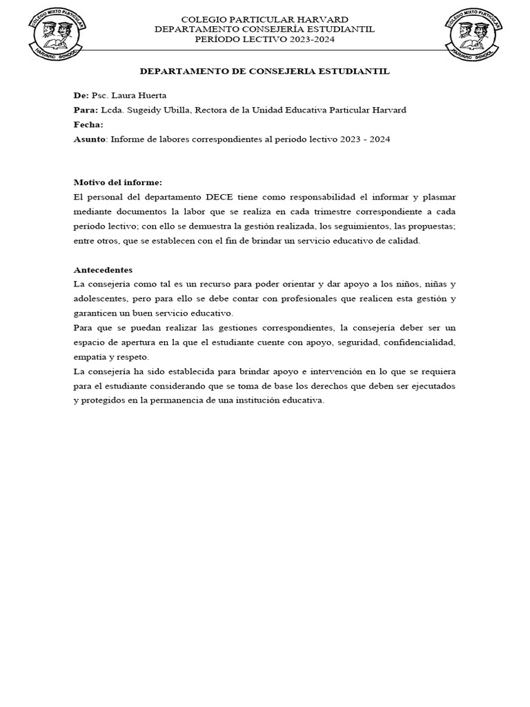 INFORME DECE | PDF