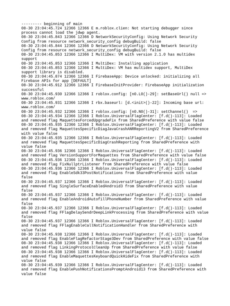 Log Com - Roblox.client 1693433253 | PDF | Computing | Software