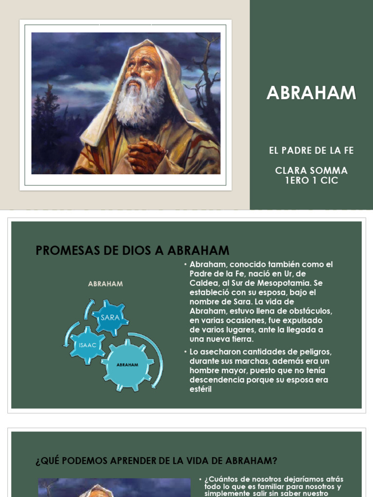 Abraham Clara Somma 1ero 1 Cic | PDF | Abrahán | Sarah