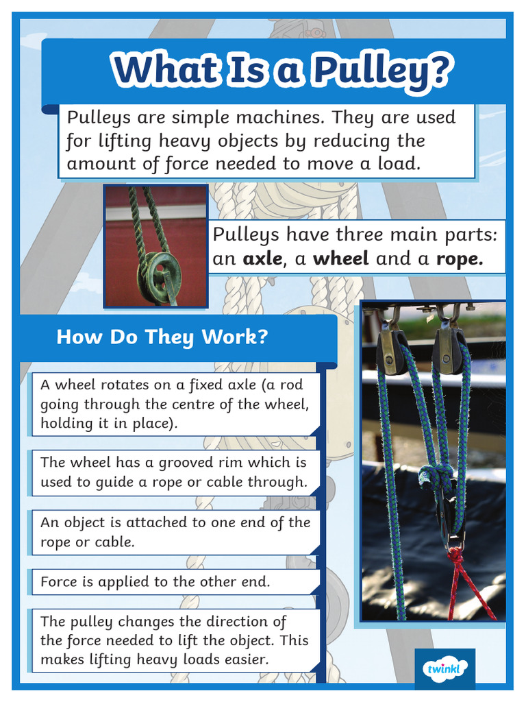 Pulley Reading Material | PDF | Science & Mathematics