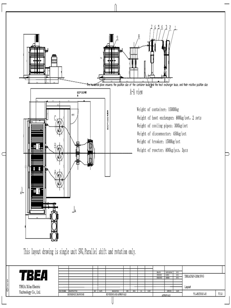 Tbea 33kv 20mvar Statcom General Layout Drawing | PDF