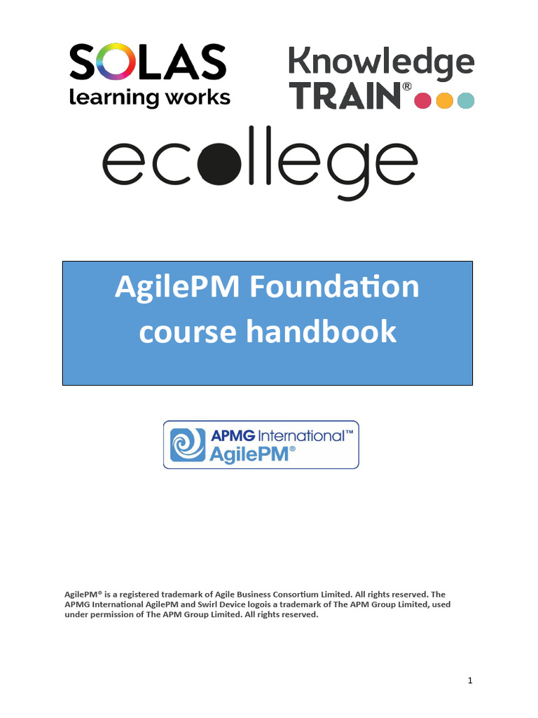 AgilePM Foundation Course Manual | PDF | Educational Technology | Computing