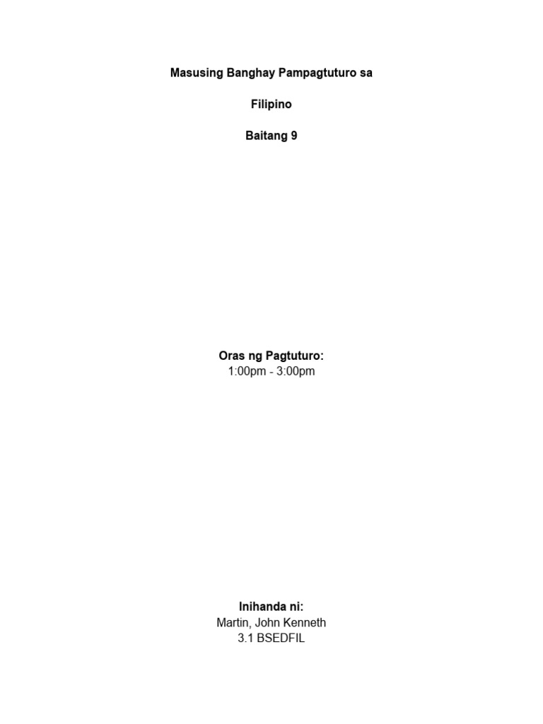 Detailed Lesson Plan | PDF