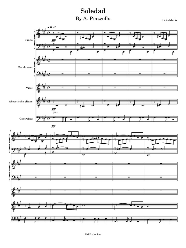 Soledad Partitur | PDF | Tango | Accordion