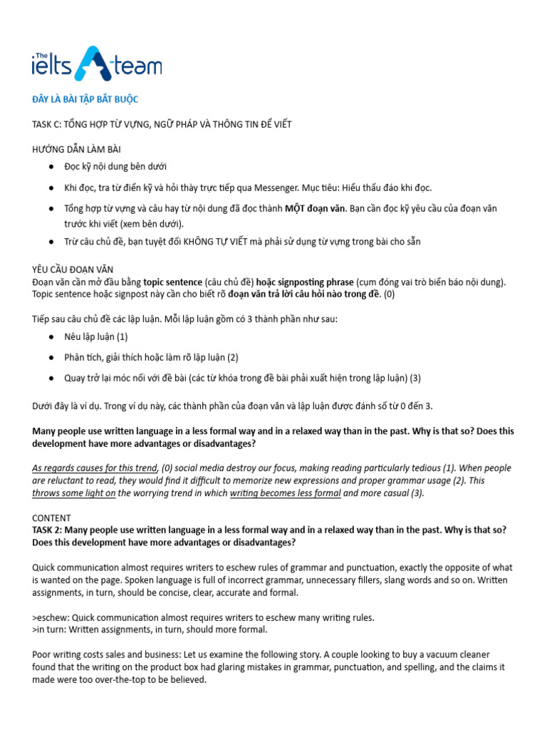 2022 November Week 2 - Task C | PDF | Communication | Writing