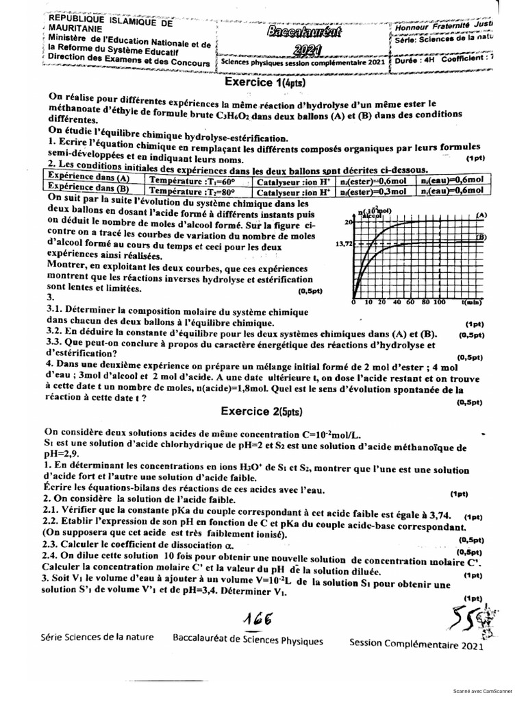 Sujets BAC ( D ) PC ( 2021 ) ( SC ) 2 | PDF