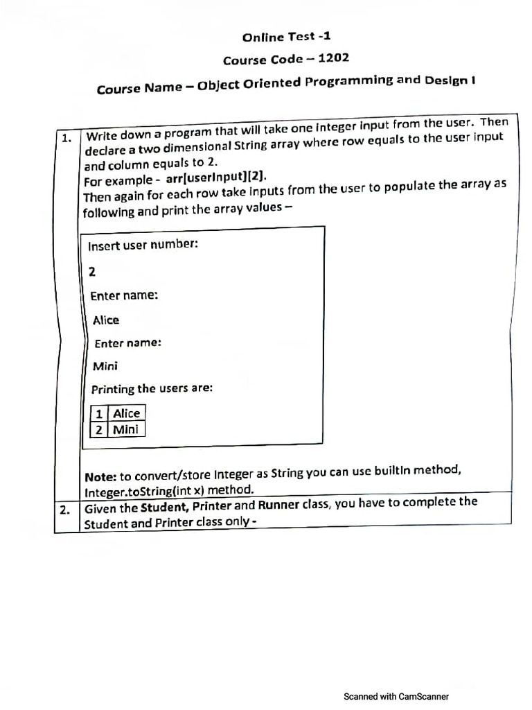 Lab Quiz 1(Sec-A) | PDF