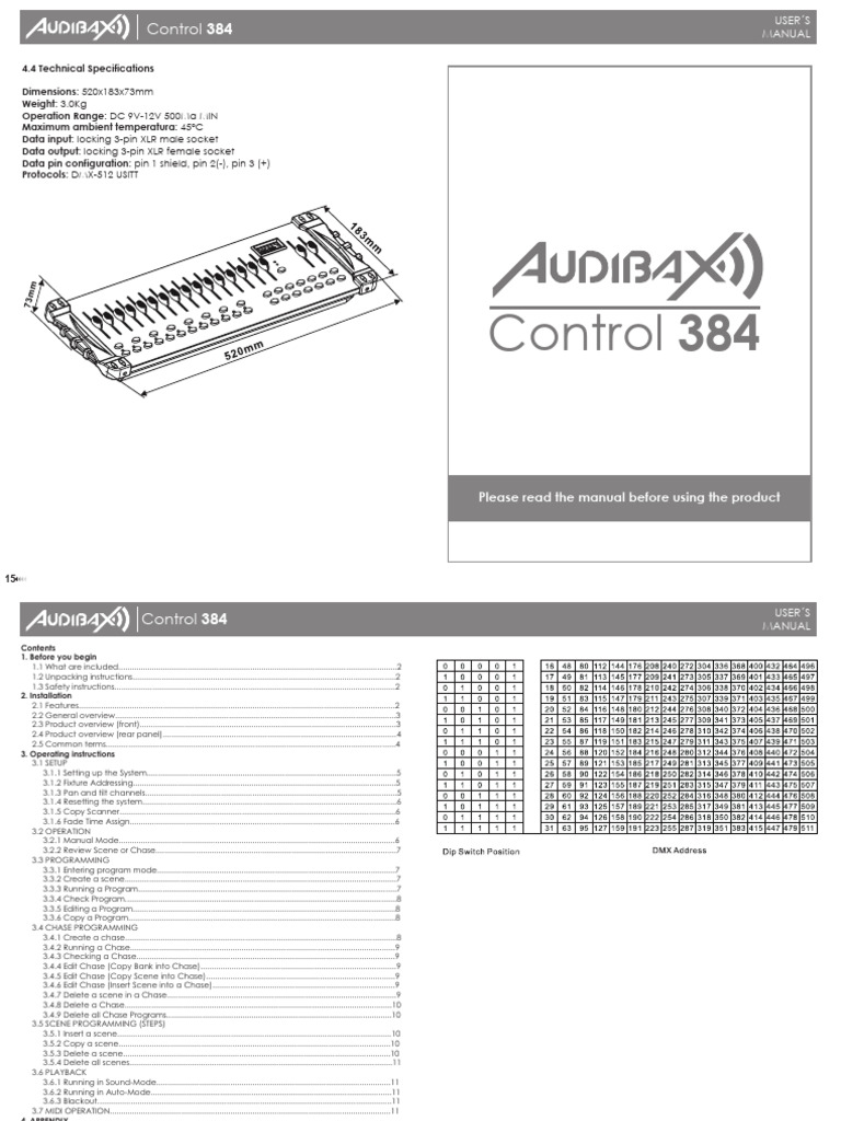 User Manual ENG - ESP Audibax Control 384 | PDF | Computer Engineering ...