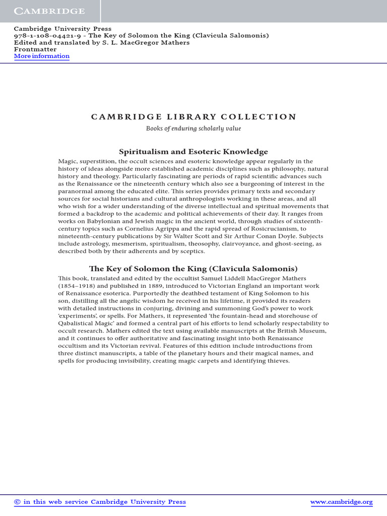 Frontmatter | PDF | Western Esotericism | Occult