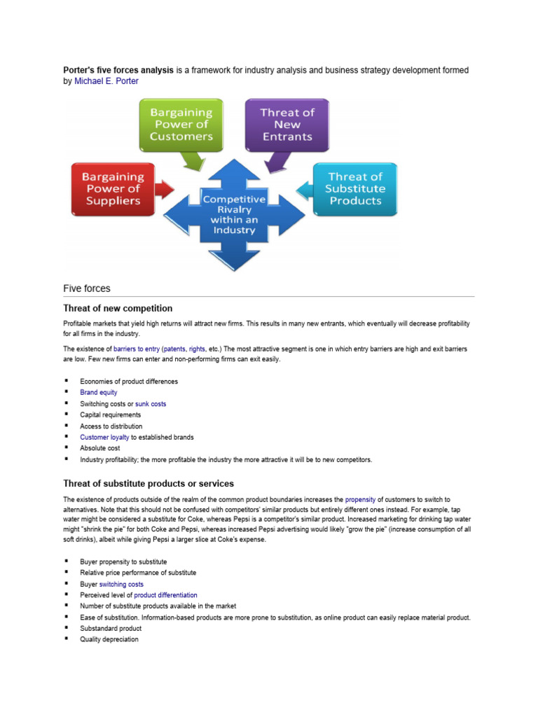 Five Forces Model | PDF | Business | Strategic Management