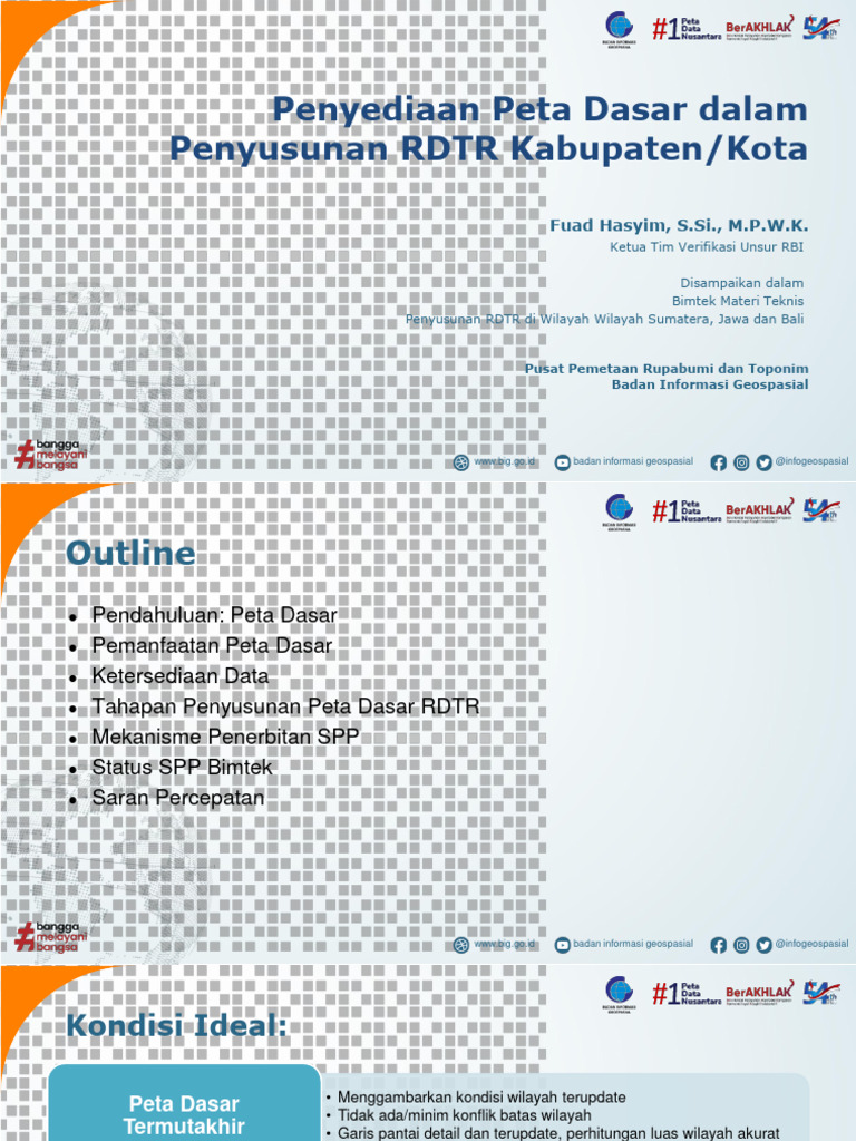 Penyediaan Peta Dasar Dalam Penyusunan RDTR KabupatenKota Bimtek ...