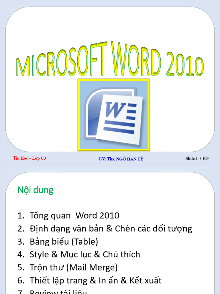 Bai Giang Word 2010 | PDF