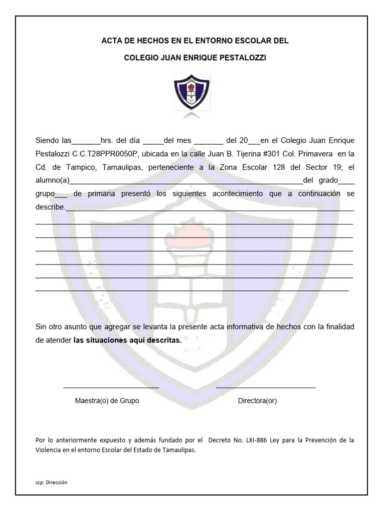 Acta de Mala Conducta | PDF