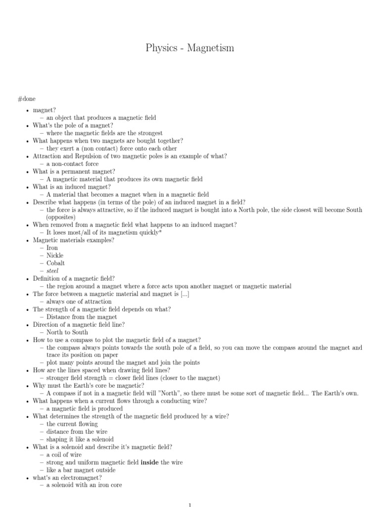Physics - Magnetism | PDF | Transformer | Inductor
