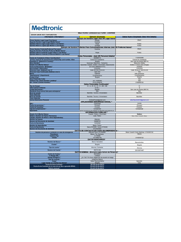 14-Candidates Form Medtronic - New Process | PDF | Industrias de ...