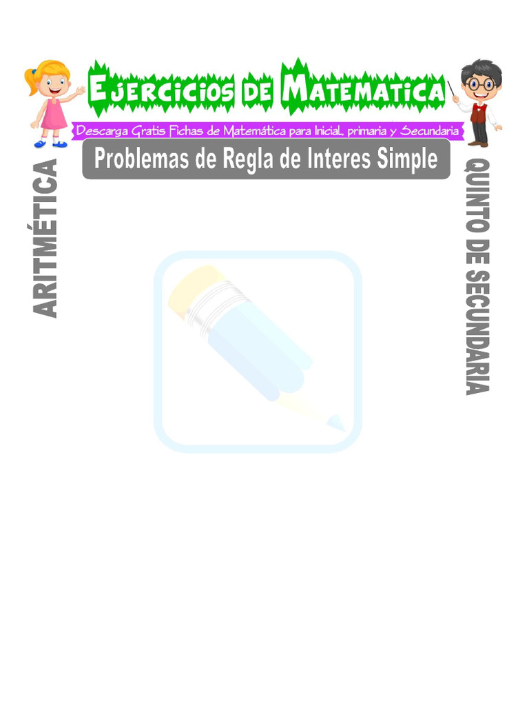 Problemas-de-Regla-de-Interes-Simple-para-Quinto-de-Secundaria | Descargar gratis PDF | Dinero ...