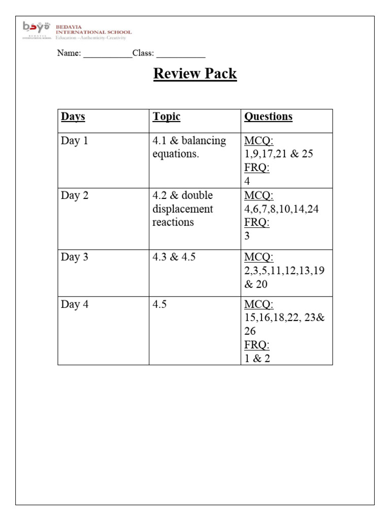 Review Pack Model Answers With Steps Final | PDF | Ammonium | Mole (Unit)