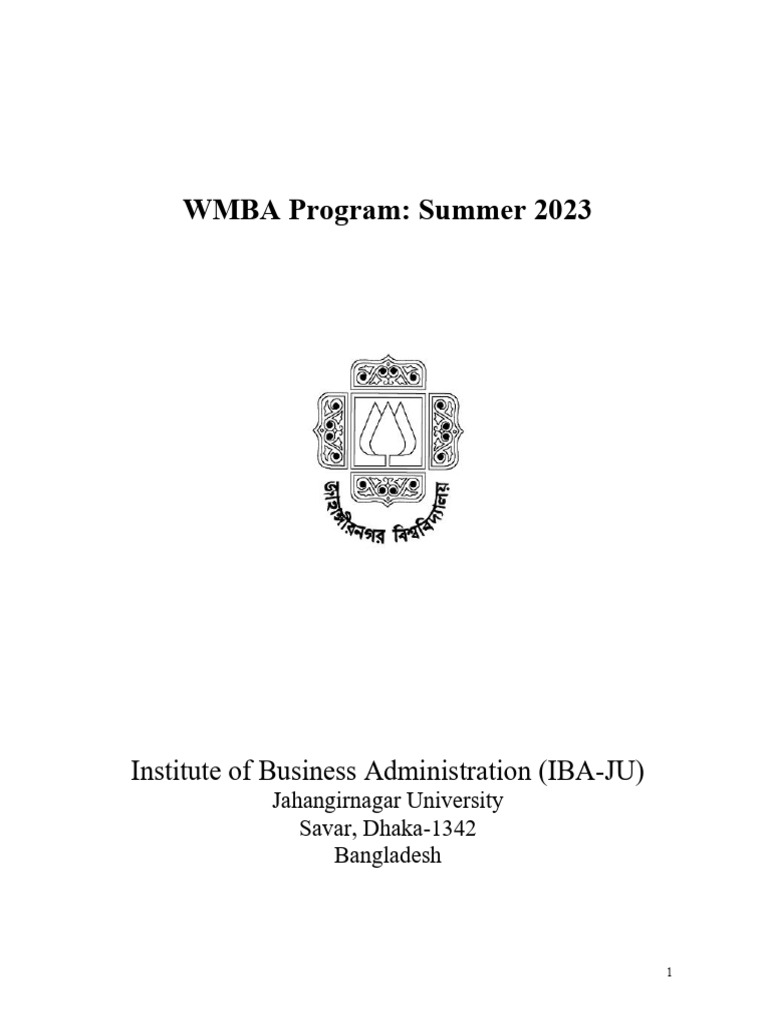 WMBA Class Schedule Summer 2023 | PDF | Marketing | Human Resource ...