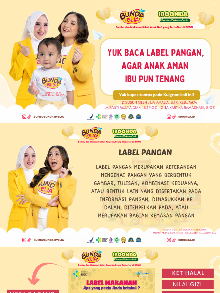 Panduan Membaca Label Pangan Anak | PDF