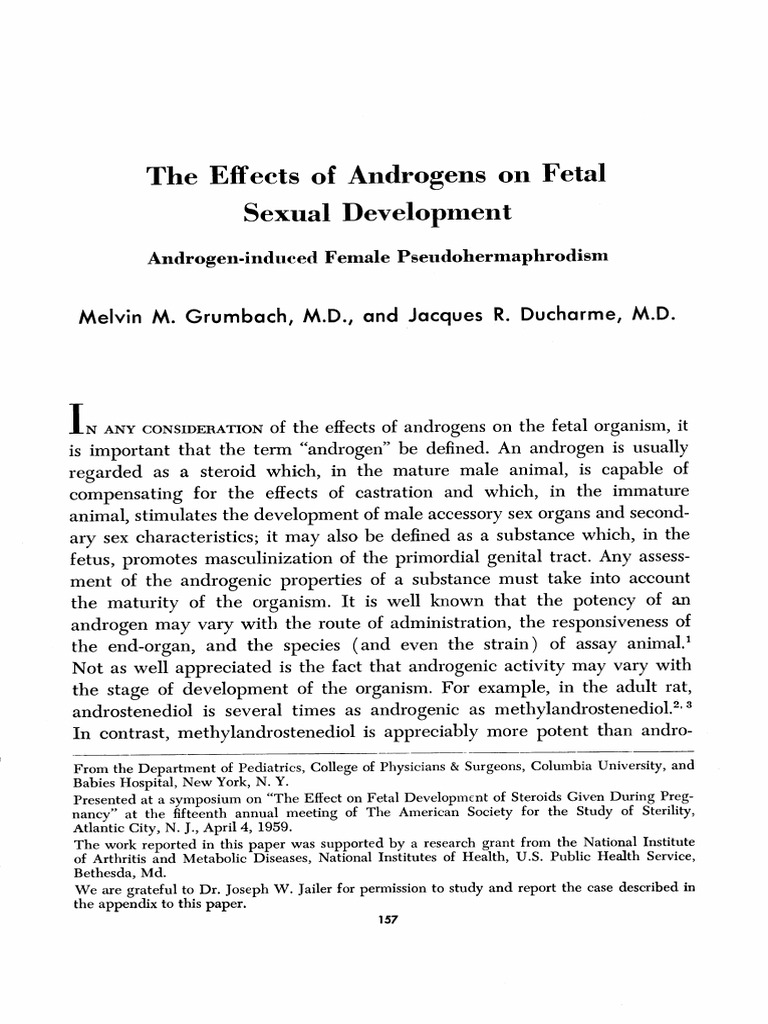 The Effects of Androgens On Fetal Sexual Development: Androgen-Induced ...