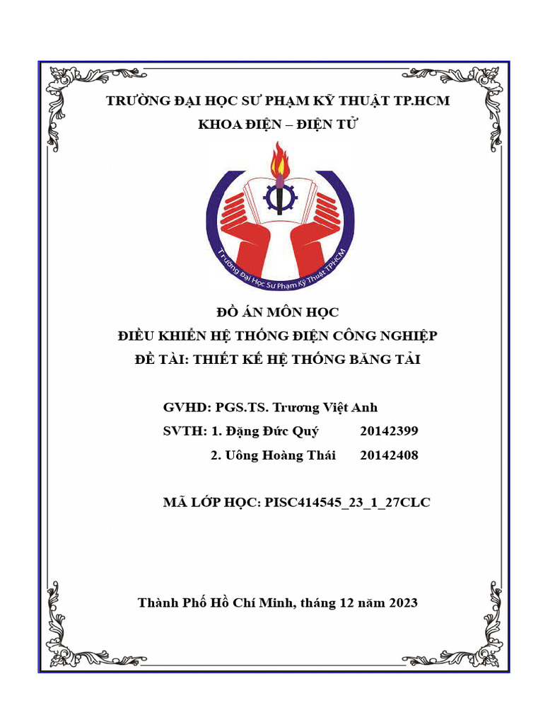 Do An DK HTD Nhom 2 de Tai 3 | PDF