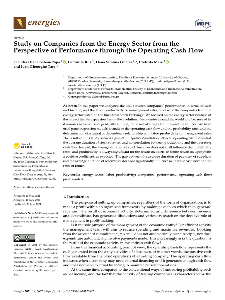 Study On Companies From The Energy Secto | PDF | Stock Market Index ...