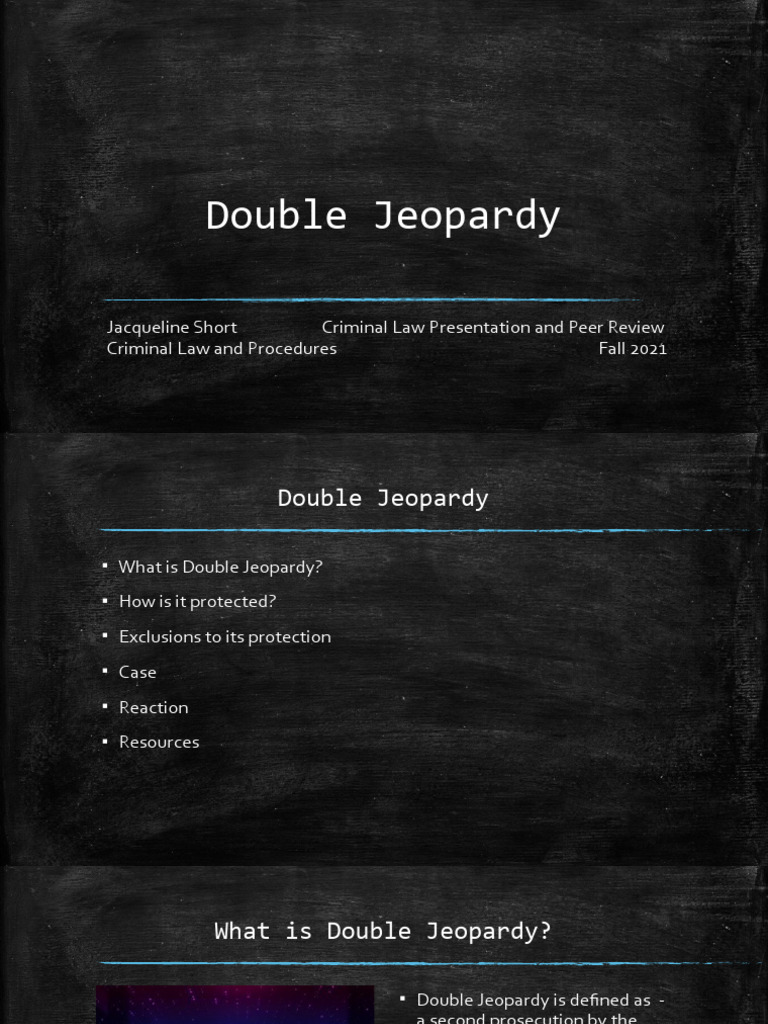 Double Jeopardy | PDF | Double Jeopardy | Common Law