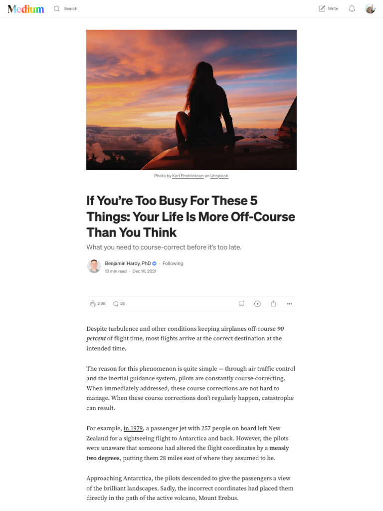 If You'Re Too Busy For These 5 Things - Your Life Is More Off-Course ...