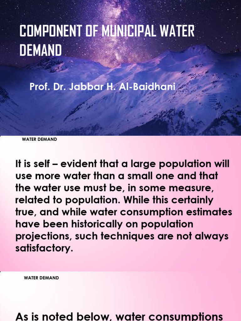 Municipal Water Demand Analysis | PDF | Water | Demand