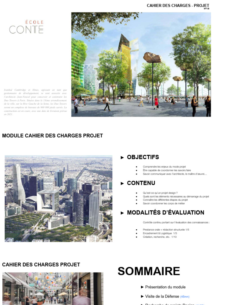 Cahier des charges : Projet design | PDF | Facture | Conception