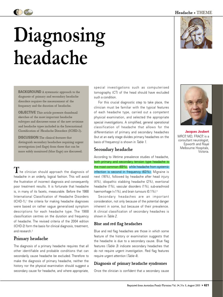Diagnosing Headache | PDF | Headache | Migraine
