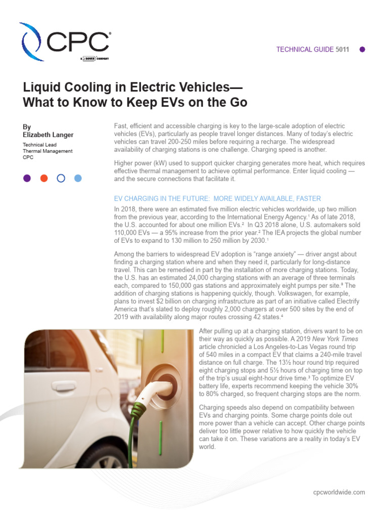 CPC Liquid Cooling in Electric Vehicles - 0 | PDF | Battery Charger ...