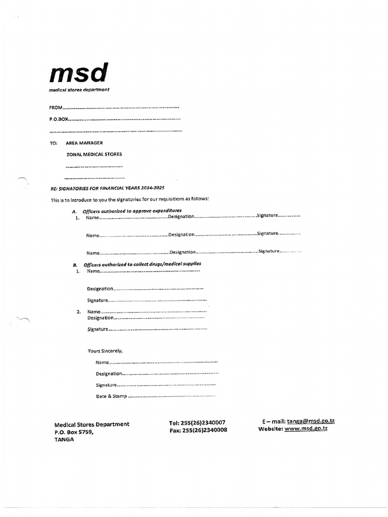 Signatory Form | PDF