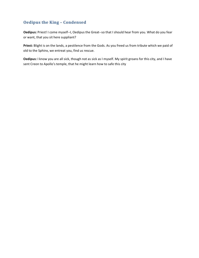 Oedipus The King | PDF