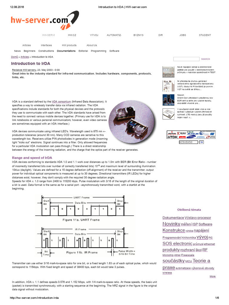 Introduction to IrDA Standards | PDF | Telecommunications Engineering ...