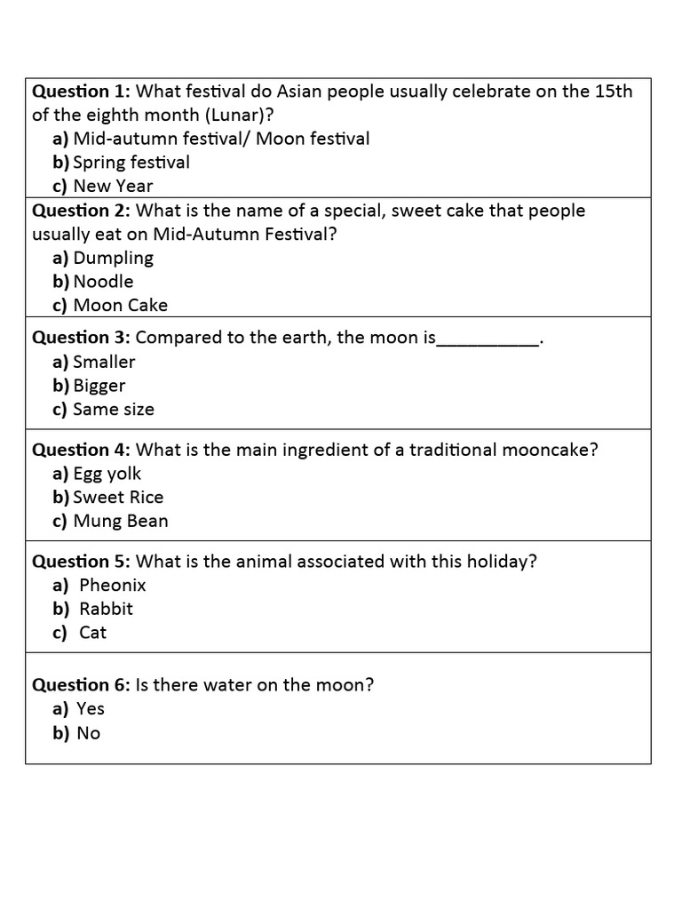 Trivia Questions | PDF | Science & Mathematics
