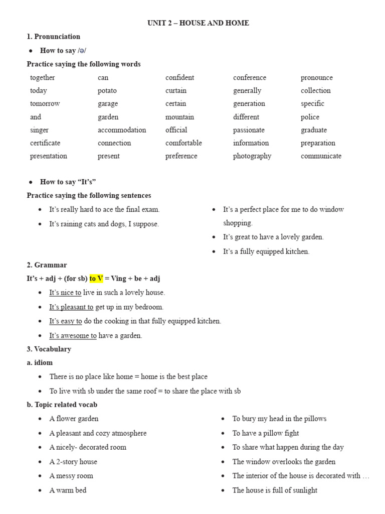 speaking Unit 2 | PDF