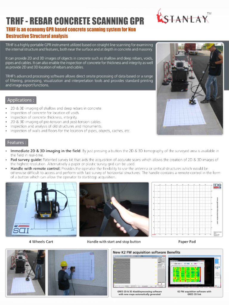 Trhf Rebar Concrete Scanning Gpr | PDF