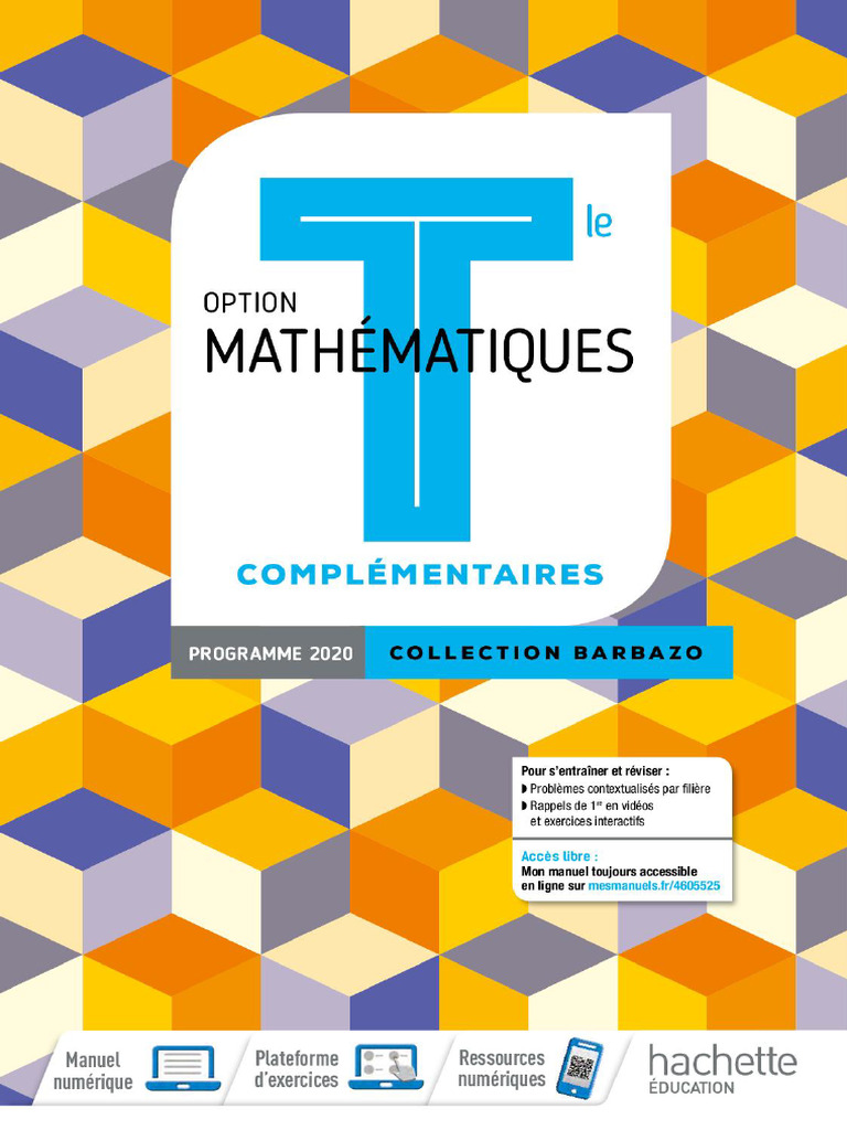 Manuel Maths Barbazo Complémentaire Tle - Hachette 2020 | PDF