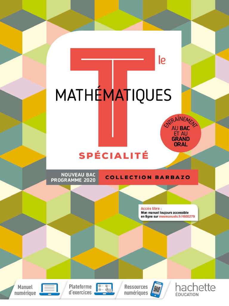 Manuel Maths Barbazo Spécialité Tle - Hachette 2020 | PDF
