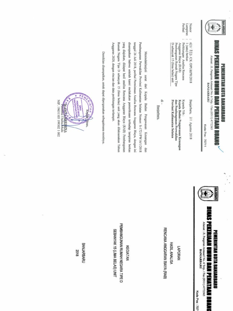 Analisa PU Kalsel | PDF