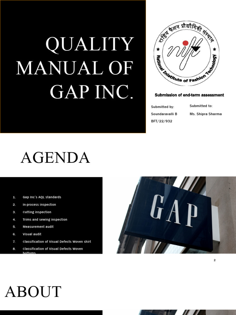 Gap Inc. Quality Manual Overview | PDF | Gap Inc. | Business