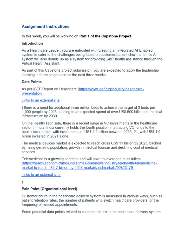 Capstone Project 1 | PDF | Patient | Health Care