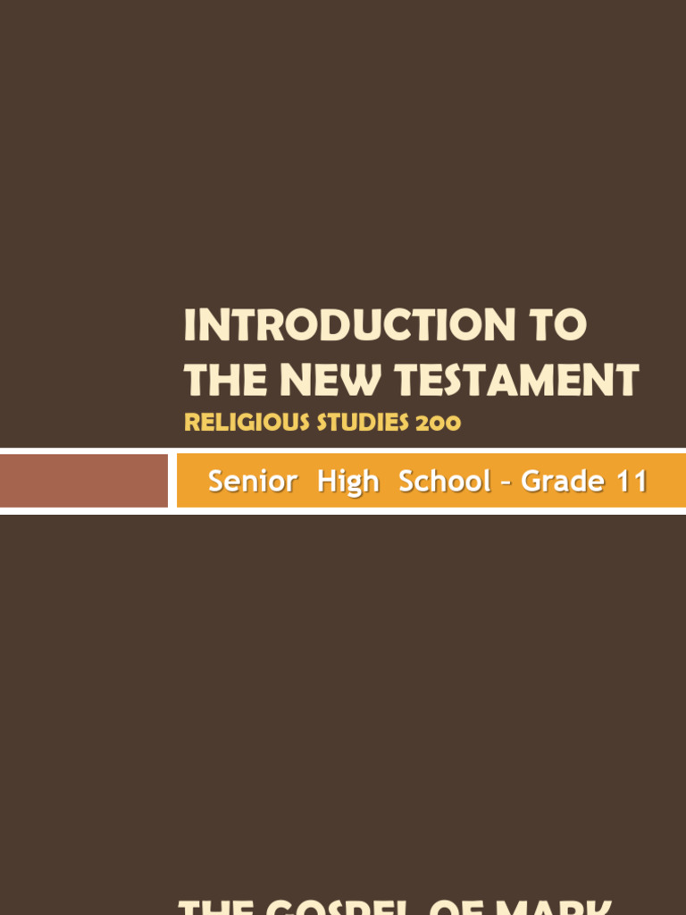 Chapter 3 - The Gospel of Mark | PDF | Gospel Of Mark | Jesus