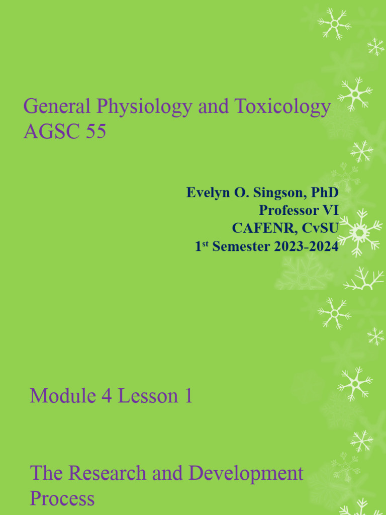 AGSC 55 Module 4 Lesson 1 The Research and Development Process | PDF ...