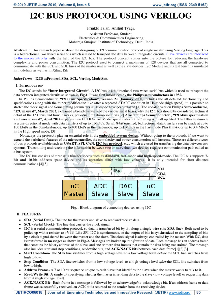 i2c protocl | Download Free PDF | Logic Synthesis | Computer Engineering