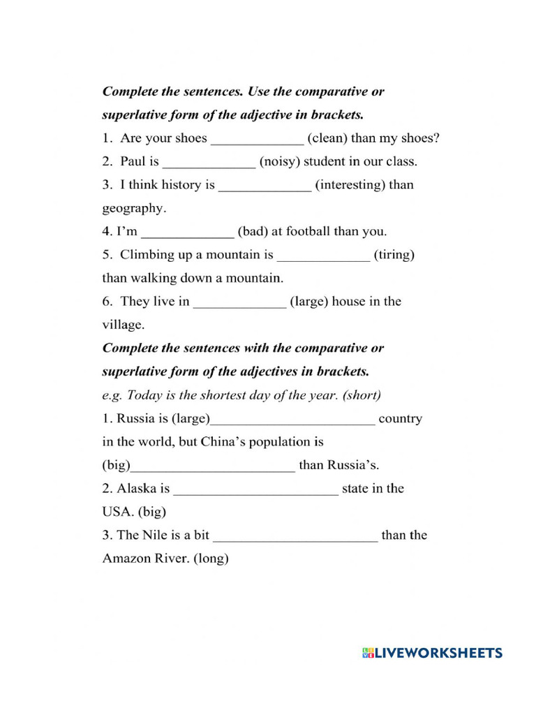 Comparatives and Superlatives | PDF
